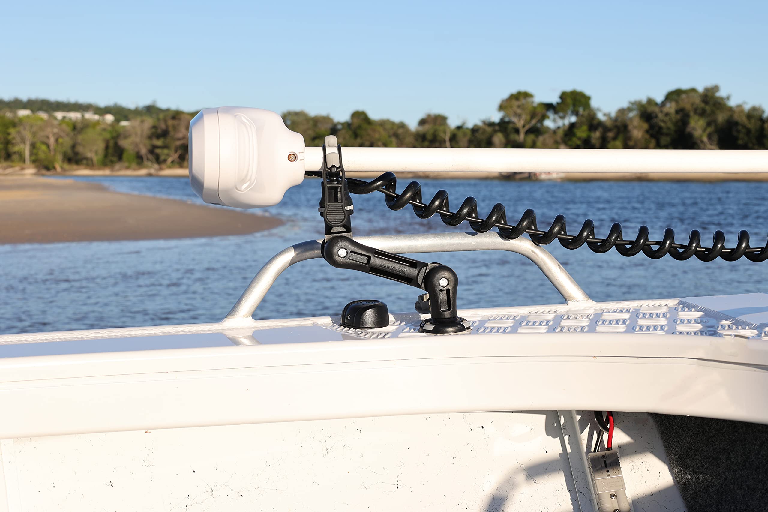 RAILBLAZA Trolling Motor Mount Stabilizer with Starport Hard Mount Base, Compatible with Tracker, Crestliner, LOWE and More