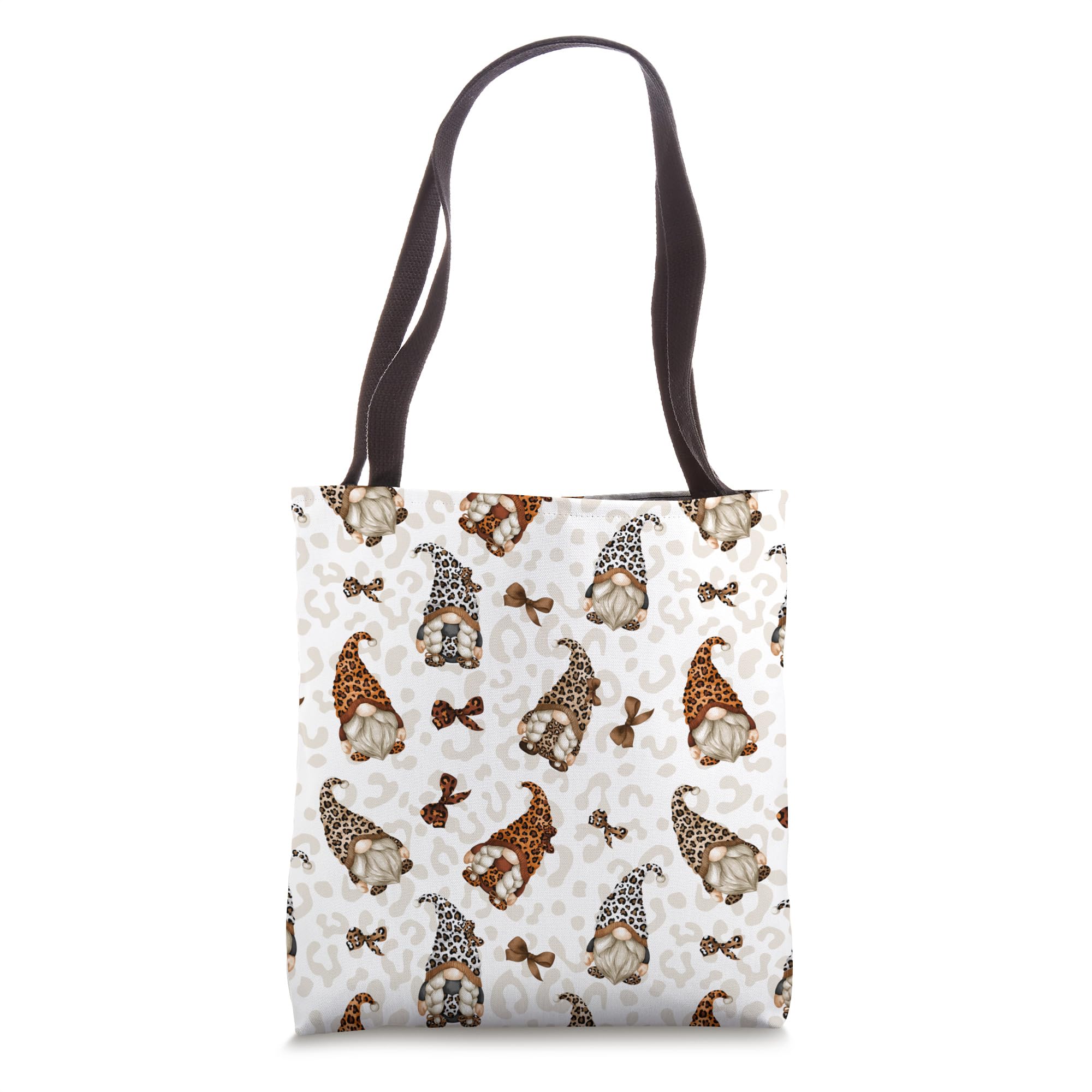 Cute Animal Print Accessories For Women With Leopard Gnome Tote Bag