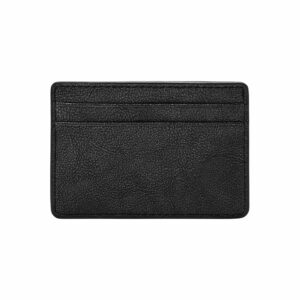 fossil men's steven leather slim minimalist card case wallet, slate black, (model: ml4395019)