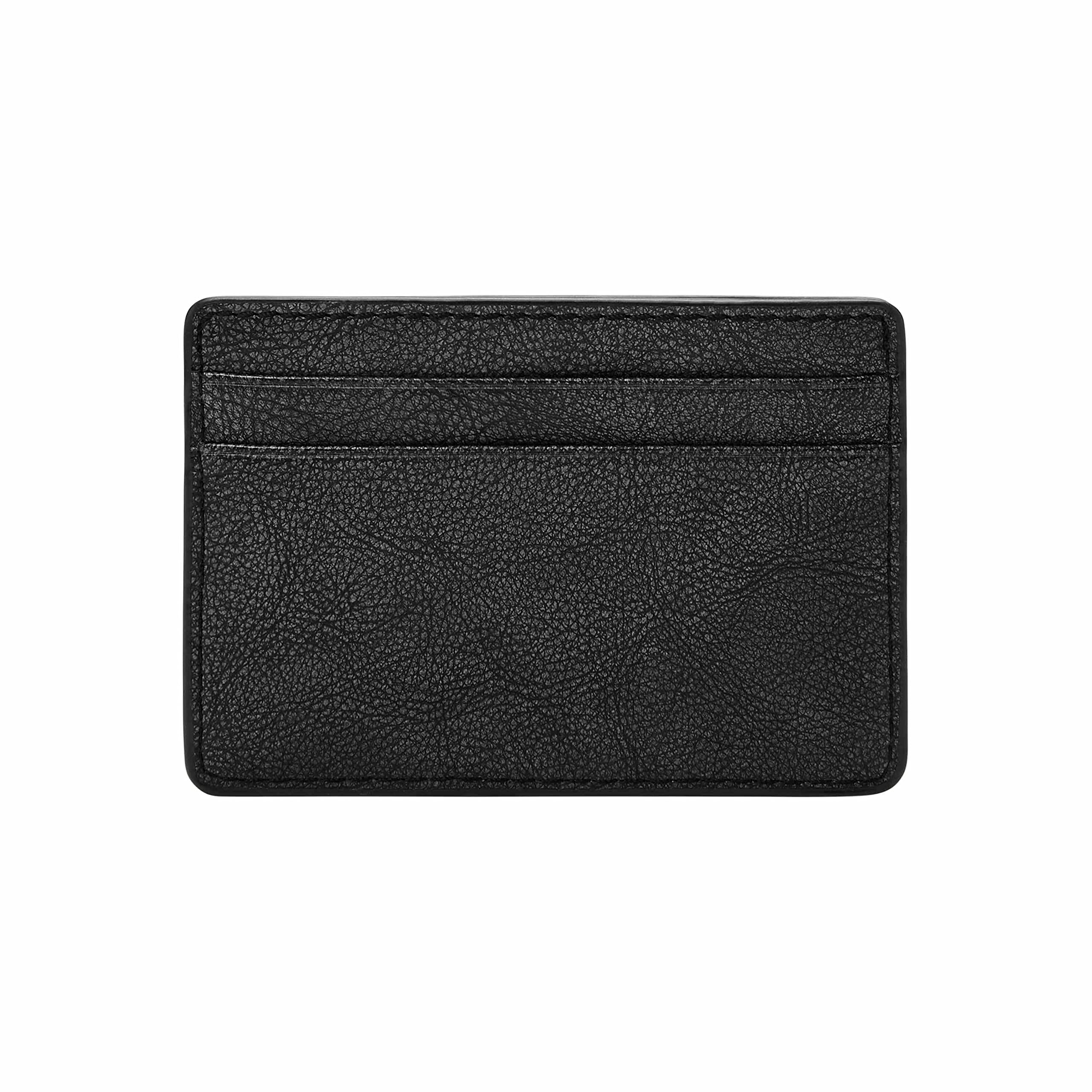 Fossil Men's Steven Leather Slim Minimalist Card Case Wallet, Slate Black, (Model: ML4395019)