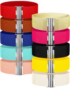 satinior 10 pieces stretchy vintage waist belts with buckle elastic belt (26.77 inch) multicolor