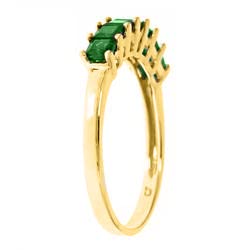 Gin & Grace 14K Yellow Gold Natural Zambian Emerald Ring for women | Ethically, authentically & organically sourced Square-Cut Emerald hand-crafted jewelry for her | Emerald Ring for women.