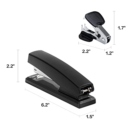 Deli Stapler, Desktop Stapler, Office Stapler, 25 Sheet Capacity, Includes 1000 Staples and Staple Remover, Black