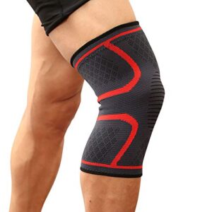 ycsm 1pcs fitness running cycling knee support braces elastic nylon sport compression knee pad sleeve for basketball volleyball (color : red, size : xl)