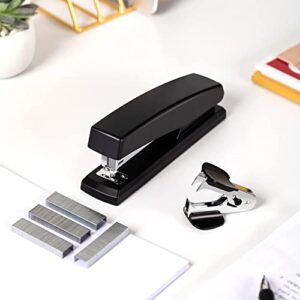 Deli Stapler, Desktop Stapler, Office Stapler, 25 Sheet Capacity, Includes 1000 Staples and Staple Remover, Black