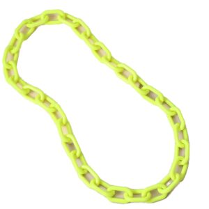 wiwpar long acrylic choker necklace paperclip chain necklace minimalist multicolor chunky chain collar necklace for women (fluorescent green)