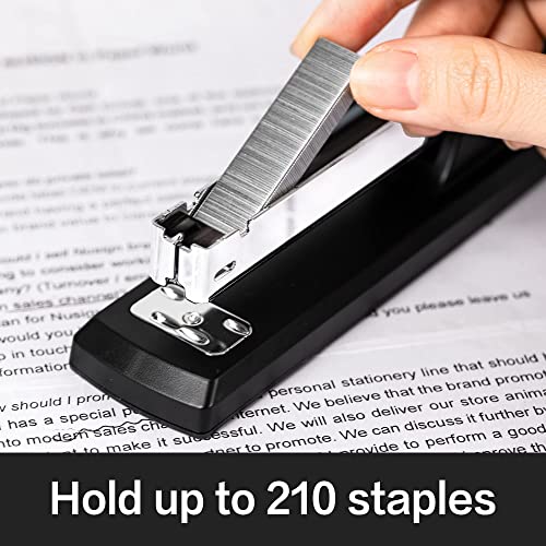 Deli Stapler, Desktop Stapler, Office Stapler, 25 Sheet Capacity, Includes 1000 Staples and Staple Remover, Black