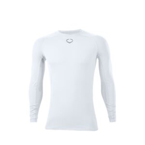 EvoShield Men's Standard Long Sleeve, Team White, Medium