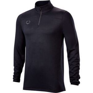 evoshield men's 1/4 zip, black, x-large