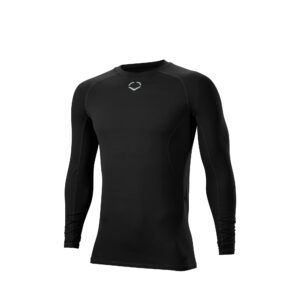 evoshield men's standard long sleeve, black, large