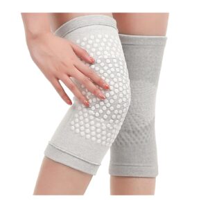 ycsm 2 packs of self-heating support knee pads warm knee pads for arthritis and joint pain relief suitable for injury and recovery of meniscus tears and relieve joint pain. (color : gray, size : l)