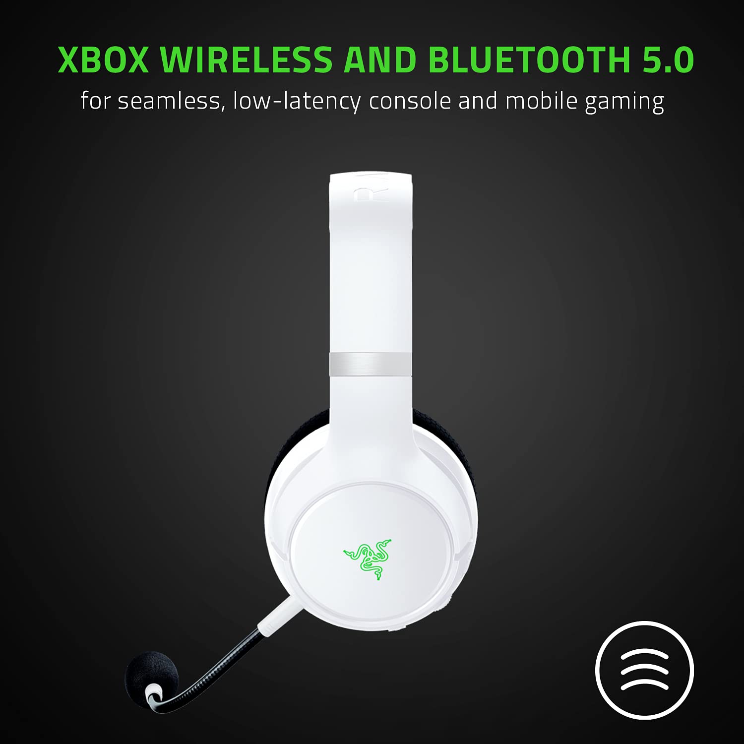 Razer Kaira Pro Wireless Gaming Headset for Xbox: TriForce Titanium 50mm Drivers - Supercardioid Mic - Dedicated Mobile Mic - EQ Pairing - Xbox Wireless & Bluetooth 5.0 - White