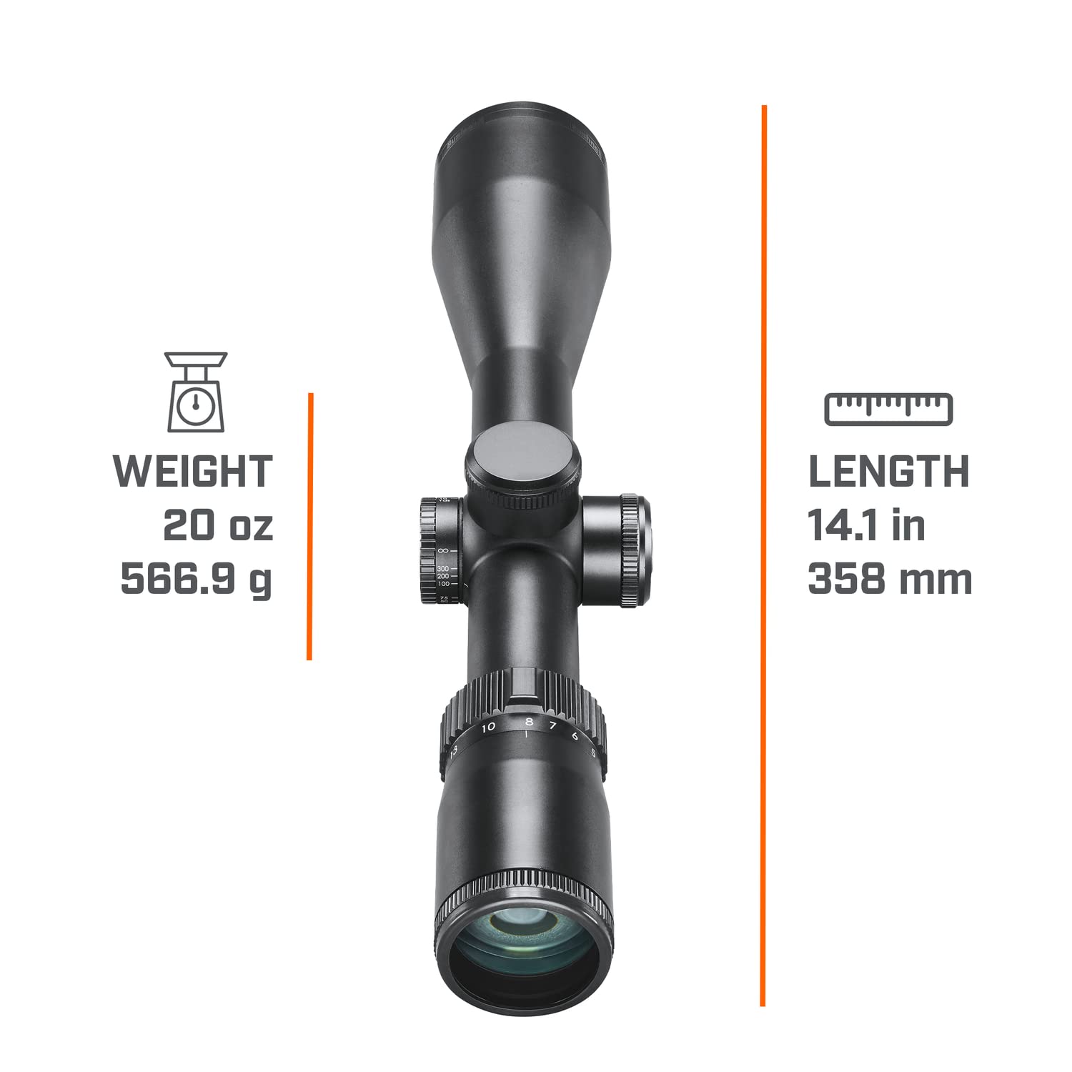 Bushnell Elite 4500 4X 4-16x50 Hunting Riflescope - Crisp Image Clarity, Durable Aircraft-Grade Aluminum, Second Focal Plane, Capped Turrets and Multi-X Reticle