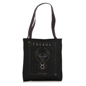 taurus zodiac horoscope sign astrology tarot cosmos tote bag