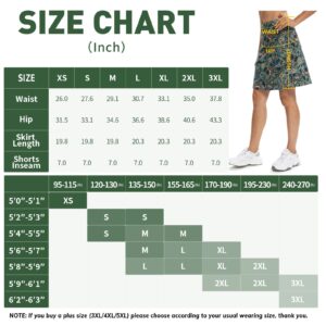 M MOTEEPI Skorts for Woman Golf Skirt Casual Knee Length Skirts with Pockets Workout Athletic Gypsophila M