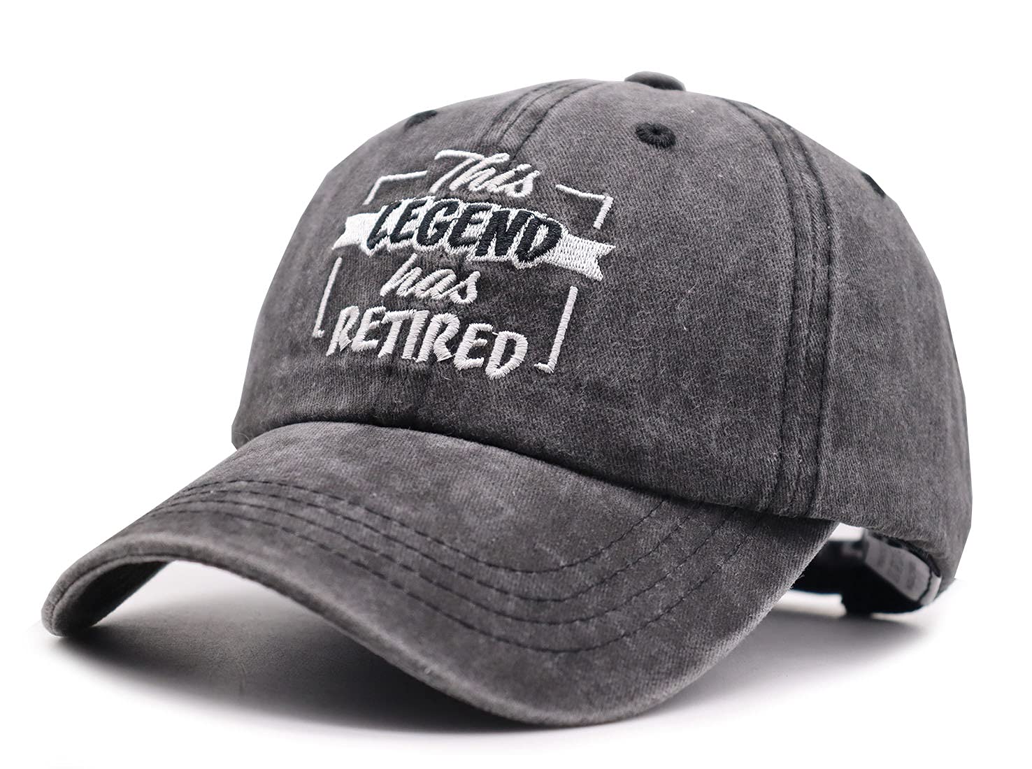 Funny Retirement Gifts for Men and Women, This Legend Has Retired Baseball Cap, Adjustable Embroidered Vintage Cotton Denim Hats for Dad, Mom, Grandma, Grandpa