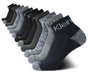 calvin klein men's socks - athletic cushioned quarter cut ankle socks (12 pack), size 7-12, assorted