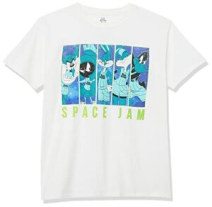 space jam big new legacy short sleeve t-shirt-boys 4-20-lebron, bugs, taz, marvin, daffy, white, m(10-12)