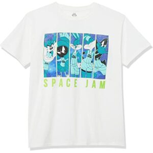 Space Jam Big New Legacy Short Sleeve T-Shirt-Boys 4-20-Lebron, Bugs, Taz, Marvin, Daffy, White, M(10-12)