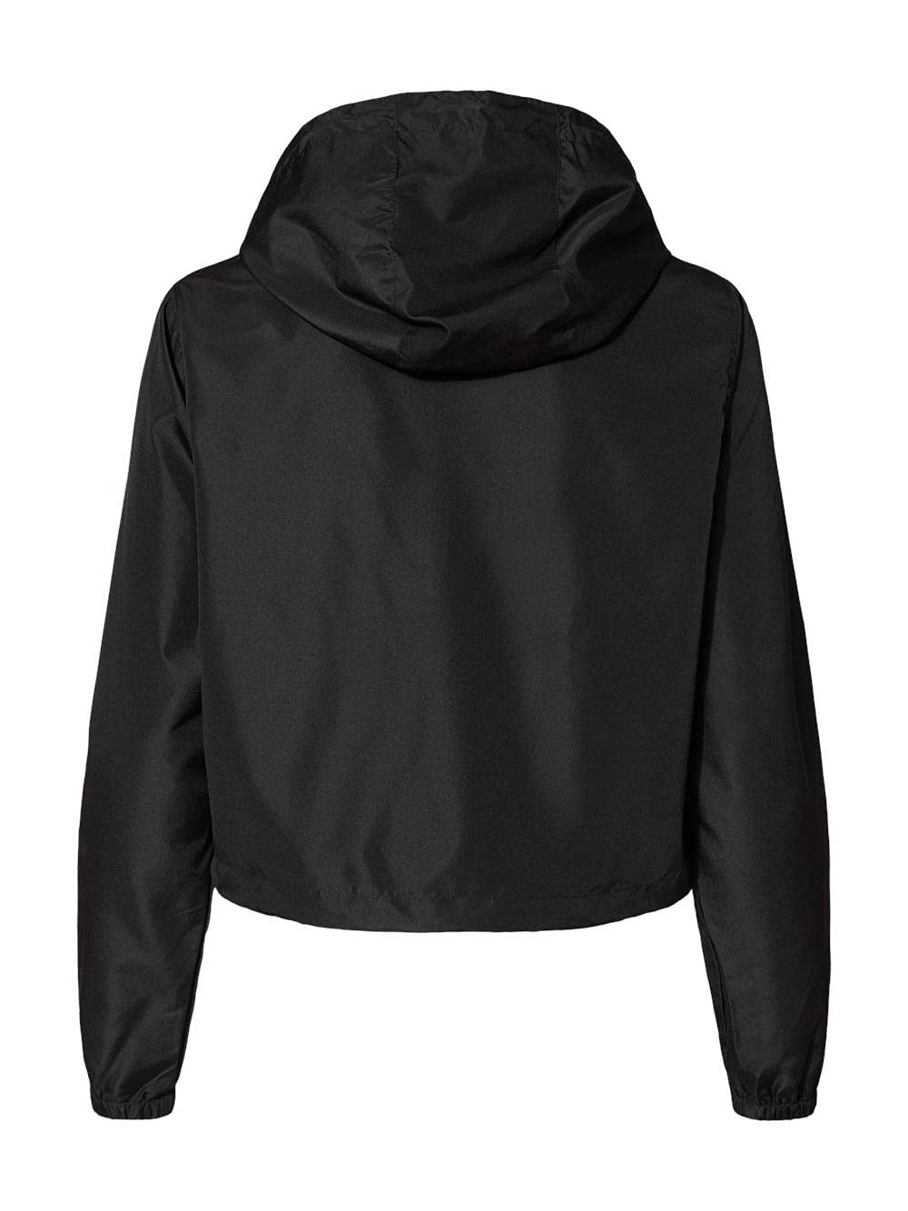 Independent Trading Co. - Women's Lightweight Quarter-Zip Pullover Crop Windbreaker - EXP64CRP - S - Black