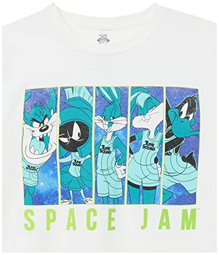 Space Jam Big New Legacy Short Sleeve T-Shirt-Boys 4-20-Lebron, Bugs, Taz, Marvin, Daffy, White, M(10-12)