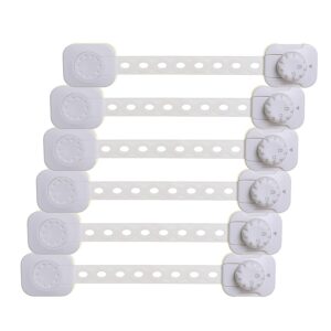 dreambaby twist 'n lock multipurpose latch - child safety locks - white - 6 pack - model l1435