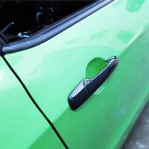 RT-TCZ Door Handle Trim Cover ABS Exterior Decoration Accessories for 2004-2014 Ford Mustang, 4PCS (Carbon Fiber Grain)