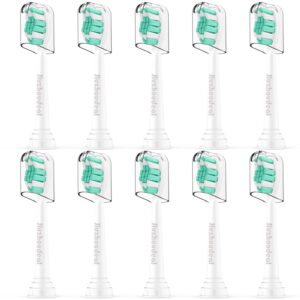 jiuzhoudeal replacement toothbrush heads compatible with philips sonicare: electric brush heads for sonicare c2 plaque control protective clean 4100 5100 6100 toothbrush, 10-pack