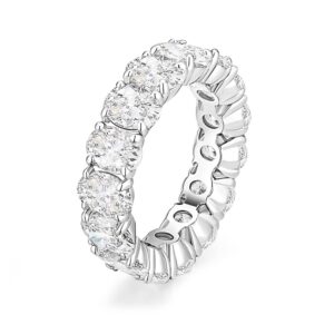 eamti wedding bands for women oval cut stackable cz cubic zirconia engagement rings eternity band rings size 7