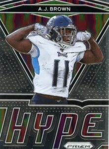 2020 panini prizm hype #4 a.j. brown tennessee titans football