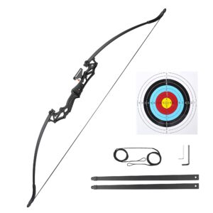 aw recurve bow set archery aluminum takedown recurve bow right hand archery bow set longbow shooting kit for adult & youth beginner outdoor hunting horse riding shooting practice