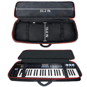 Chehery 49 Key Keyboard Case Carrying Bag - Electric Keyboard Piano Gig Bag - Lightweight Waterproof Oxford MIDI Controller Keyboard Shoulder Bag