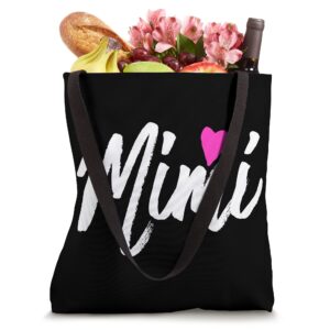 Mimi with Pink Heart Fun Grandmother Gift Tote Bag