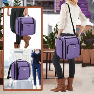 BAFASO Makeup Bag Cosmetic Bag with 4 Inner Removable Pouches, Multifunctional Travel Makeup Case (Patent Pending), Purple