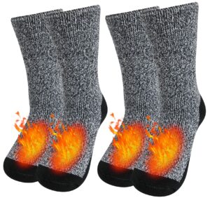 thermal socks for men, winter warm socks womens for cold weather, outdoor sports,r-concrete grey