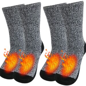 Thermal Socks for Men, Winter Warm Socks Womens for Cold Weather, Outdoor Sports,R-Concrete Grey