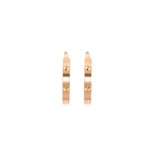 CHOW SANG SANG Delicate Gold 18K Rose Gold Hoop Earrings for Women 91978E