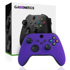 gamenetics custom official wireless bluetooth controller for xbox series x/s and xbox one console - un-modded - video gamepad remote (soft touch purple haze)