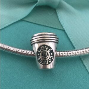 Sterling Silver Coffee Charm .925