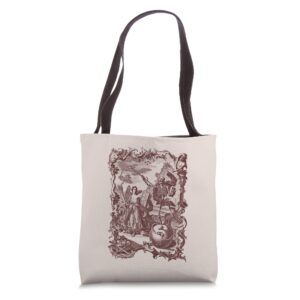 memento mori skeleton angel death goth witchy dark academia tote bag