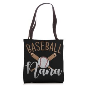 baseball player baseball nana mothers day retired baseball tote bag