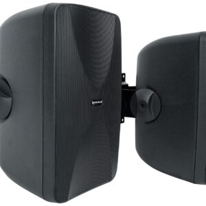 Rockville 2 WET-6525B 6.5" 70V Commercial Indoor/Outdoor Wall Speakers in Black