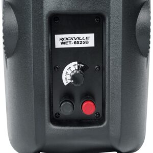 Rockville 2 WET-6525B 6.5" 70V Commercial Indoor/Outdoor Wall Speakers in Black