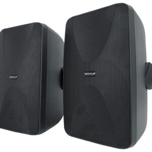 Rockville 2 WET-6525B 6.5" 70V Commercial Indoor/Outdoor Wall Speakers in Black