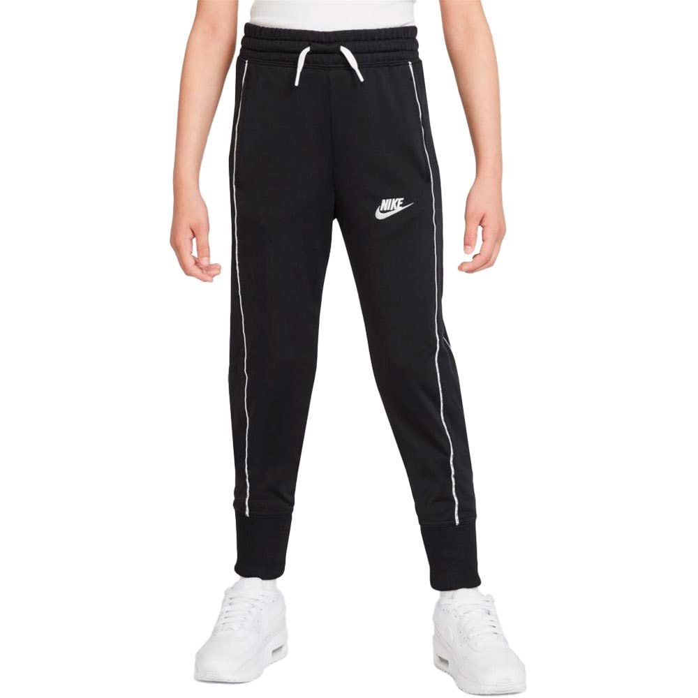 Nike Sportswear Big Kids' (Girls') High-Waisted Tracksuit (LG (14-16 Big Kids), Black/White)