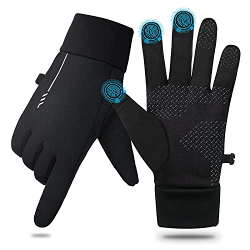 MixcMax Winter Gloves for Men Women - Thermal Running Gloves with Fleece Lining for Cold Weather, Windproof Touchscreen lightweight Warm Gloves for Snow Cycling Driving Walking