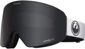 dragon men's snowgoggles pxv with bonus lens - fade black with lumalens dark smoke + lumalens flash blue,pxv bonus