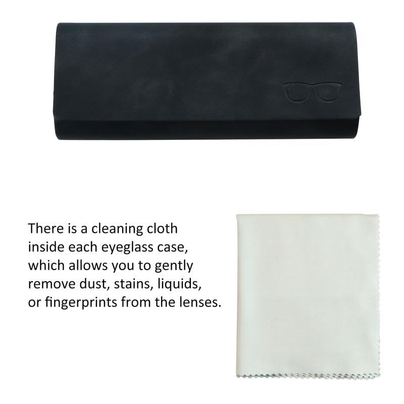 VisionGlobal Hard Shell Eyeglass Case for Eyeglasses and Sunglasses for Men/Women and Kids