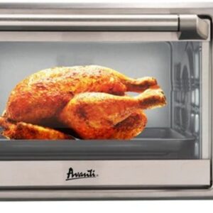 Avanti Air Fryer Oven Combo with 8 Pre-Set Functions and Digital Controls, 90 Minute Timer and Auto Shut-Off, 0.8 Cu.Ft., Metallic