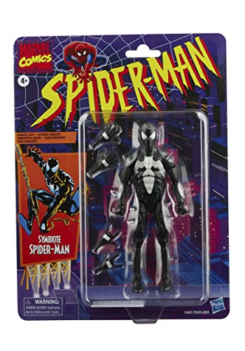 Spider-Man Marvel Legends Series 6-inch Symbiote Action Figure Toy, includes 4 Accessories: 4 Alternate Hands